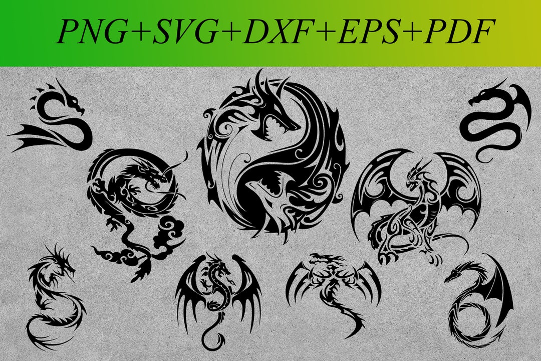 Dragon Svg Bundle | Dragon Svg Files for Cricut | Instant Download Eps ...