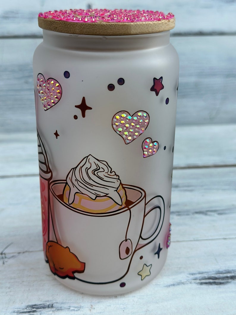 Cafesito Y Chisme Frosted Glass Cup Etsy