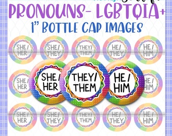 Pronoun Tags Printable Cut Files - Etsy