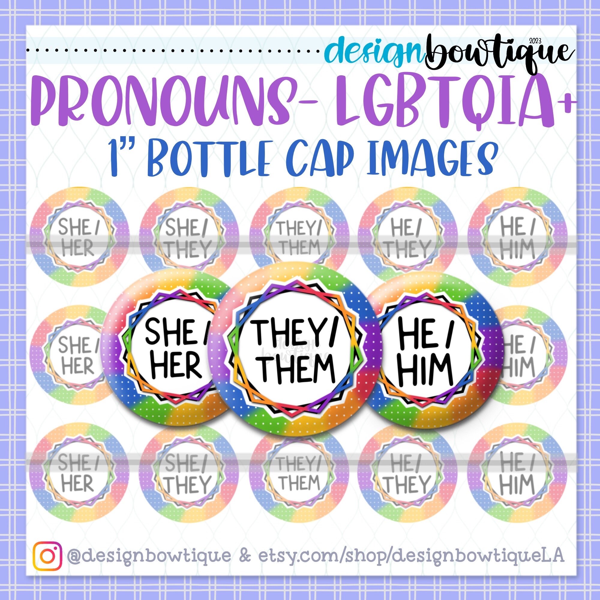 Pronouns Rainbow LGBTQIA INSTANT DOWNLOAD 1 Bottle - Etsy