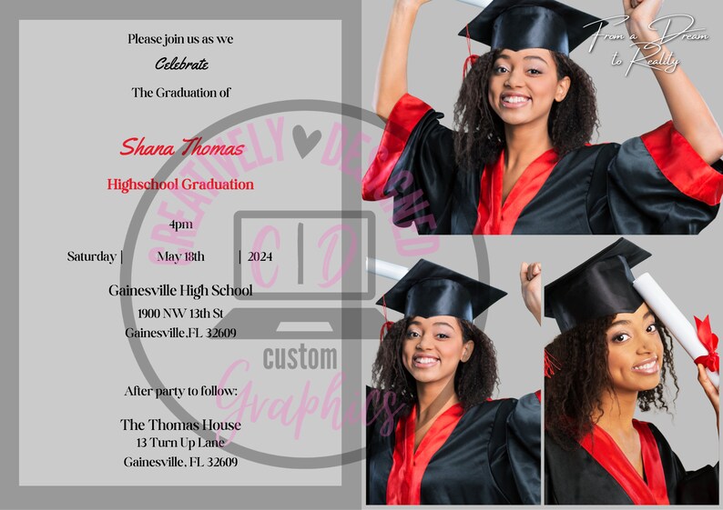 8 Page Graduation Magazine Template, Fully Editable Template, 2024 ...