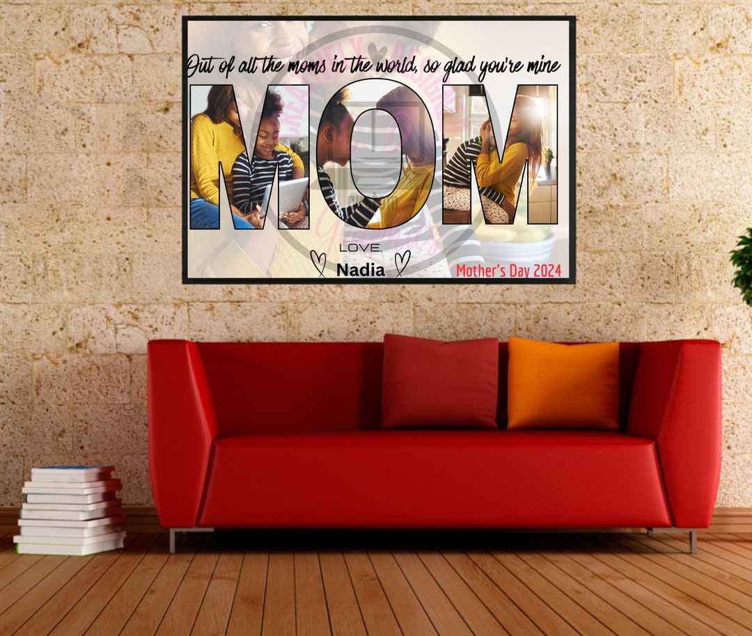 4 Viral Editable Canva Mother's Day Picture Frame Templates,mom Photo ...