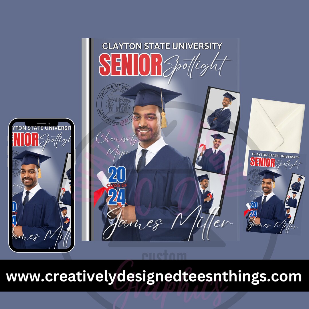 5 Classic Graduation Magazine Covers,grad Invitation, Grad Announcement ...