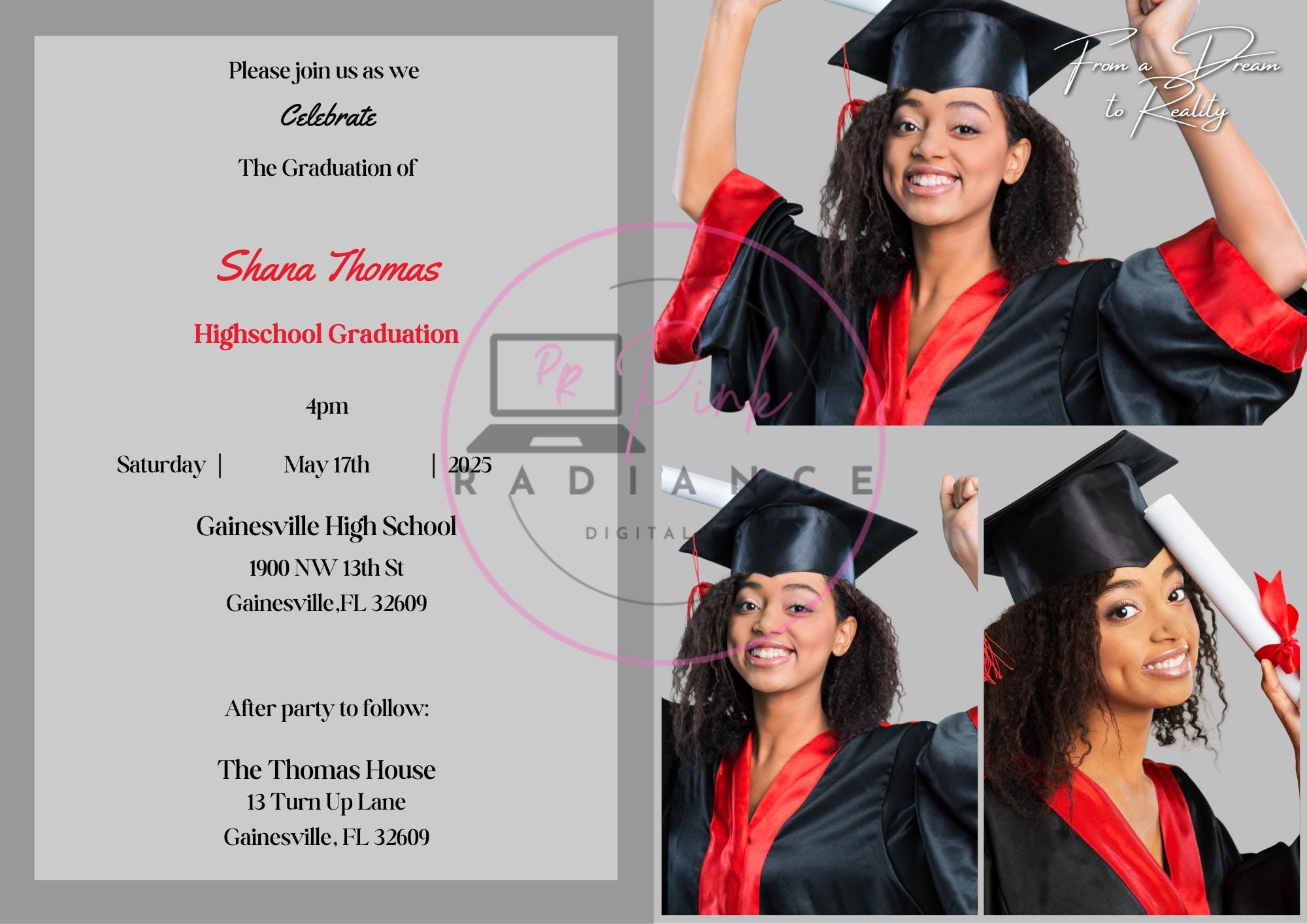 8 Page Graduation Magazine Template, Fully Editable Template, 2025 ...