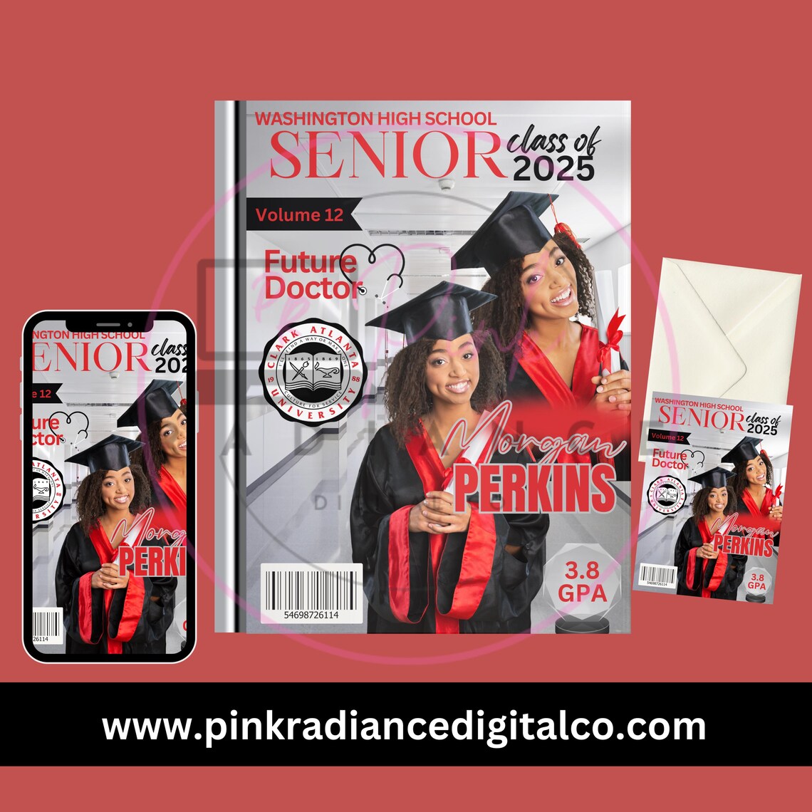 5 Classic Graduation Magazine Covers,grad Invitation, Grad Announcement ...
