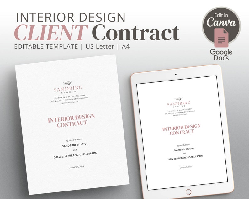 Interior Design Contract Template | Interior Designer or Interior ...
