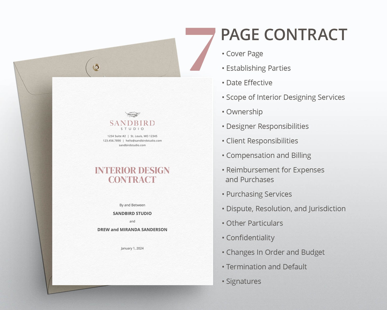 Interior Design Contract Template | Interior Designer or Interior ...