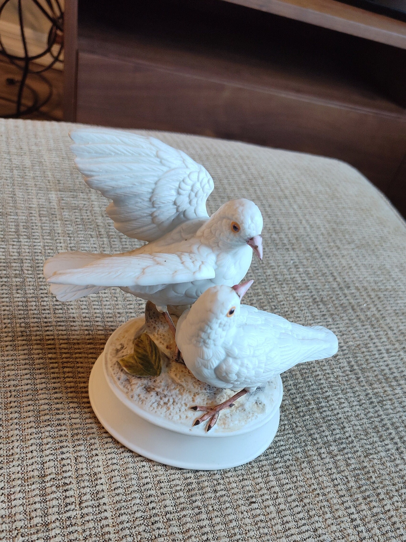 Vintage Gorham White Doves Music Box Gift Japan Figurine With On/off ...