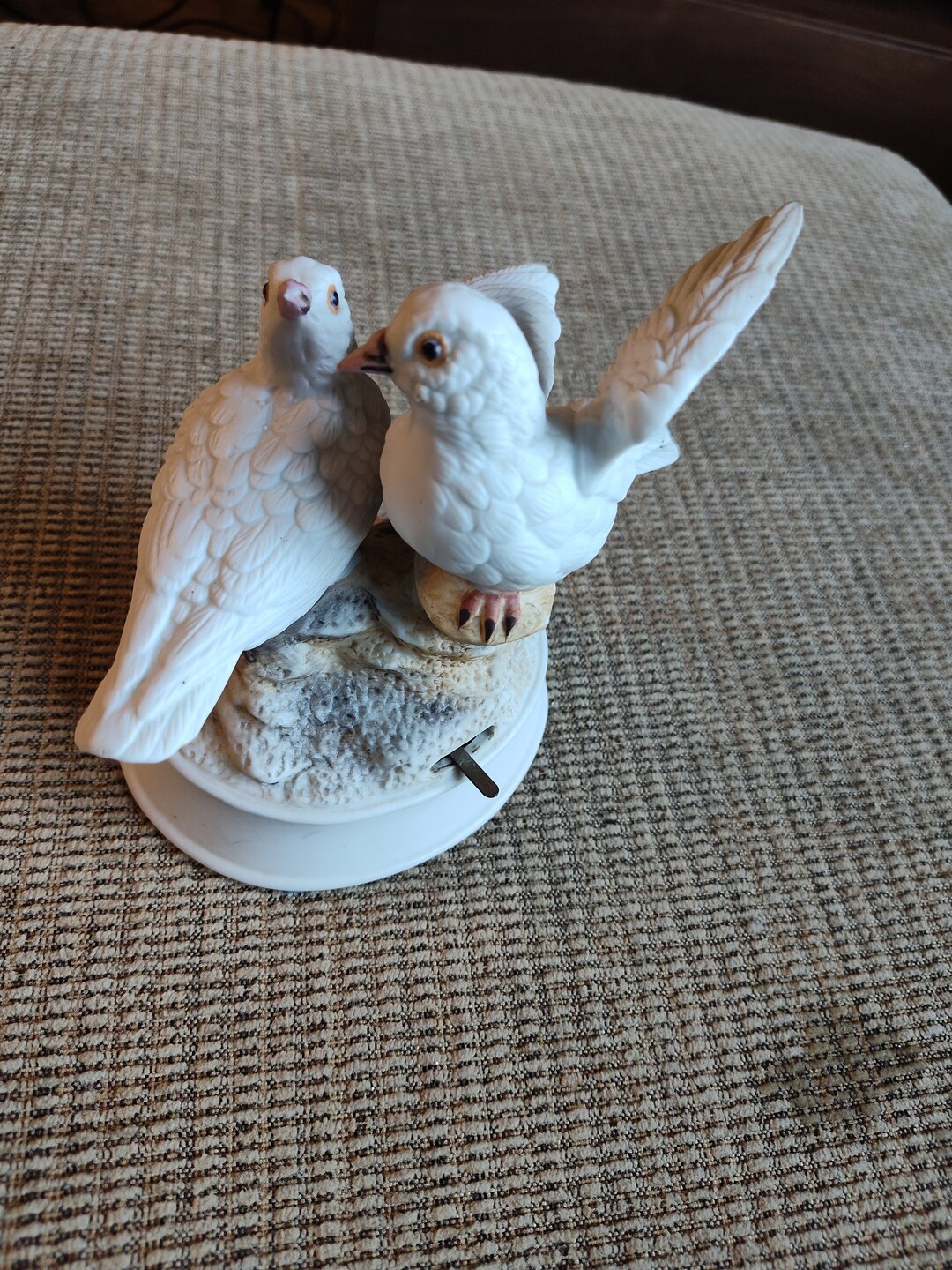 Vintage Gorham White Doves Music Box Gift Japan Figurine With On/off ...