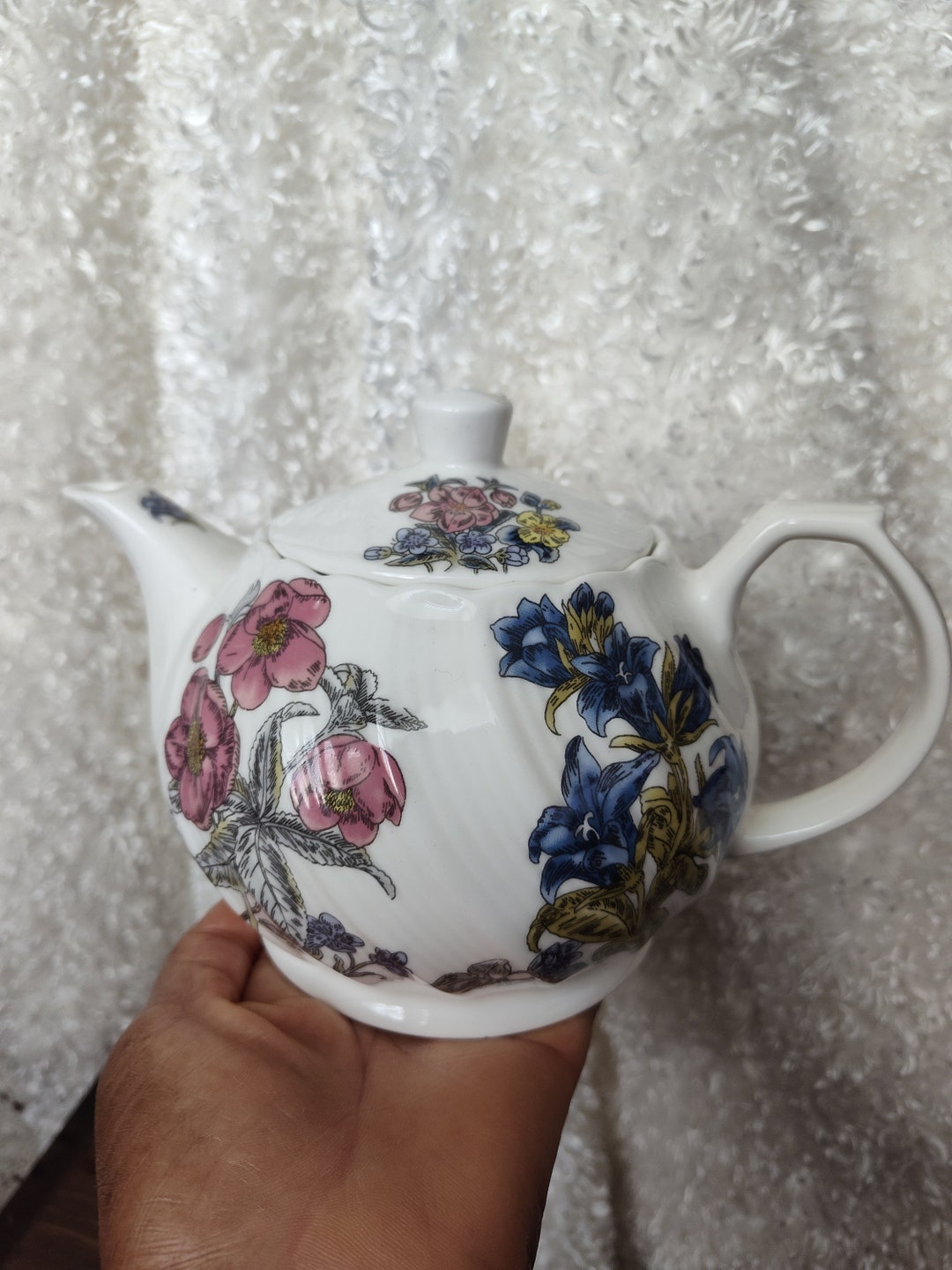 Floral Teapot, With Wildflower - Etsy
