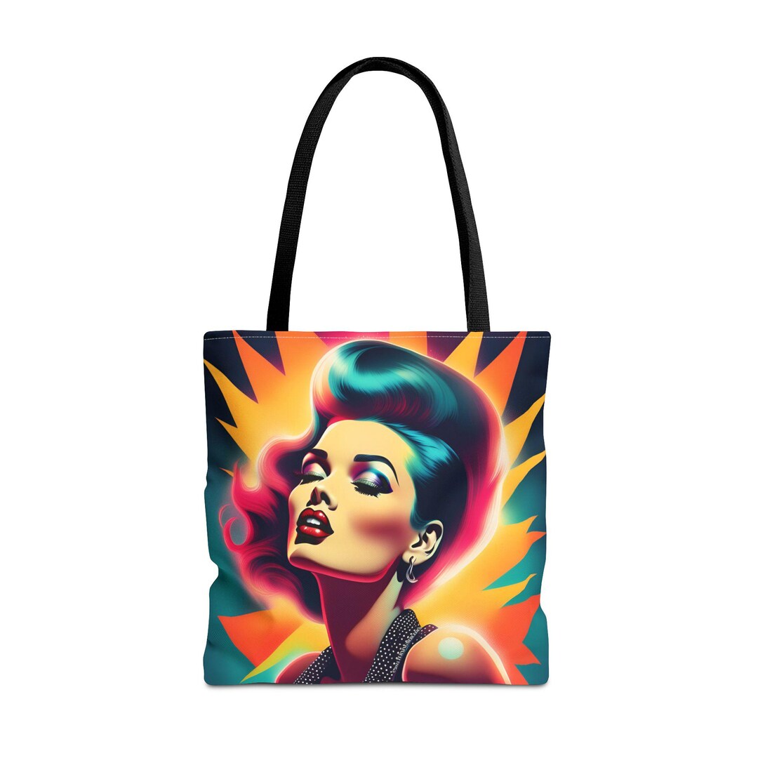 Punk Rock Pinups Rule Tote Bag: Series 2, Punk Retro Homage, Punk Rock ...