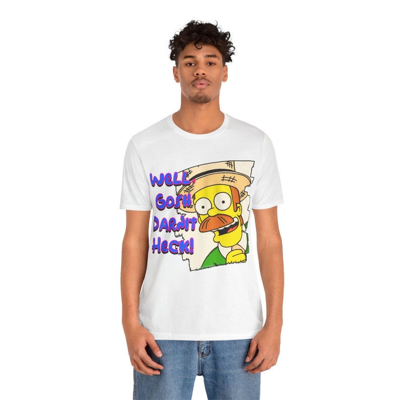 Well, Gosh Darnit Heck: Ned Flanders Spoof Shirt, Parody Flanders Shirt ...