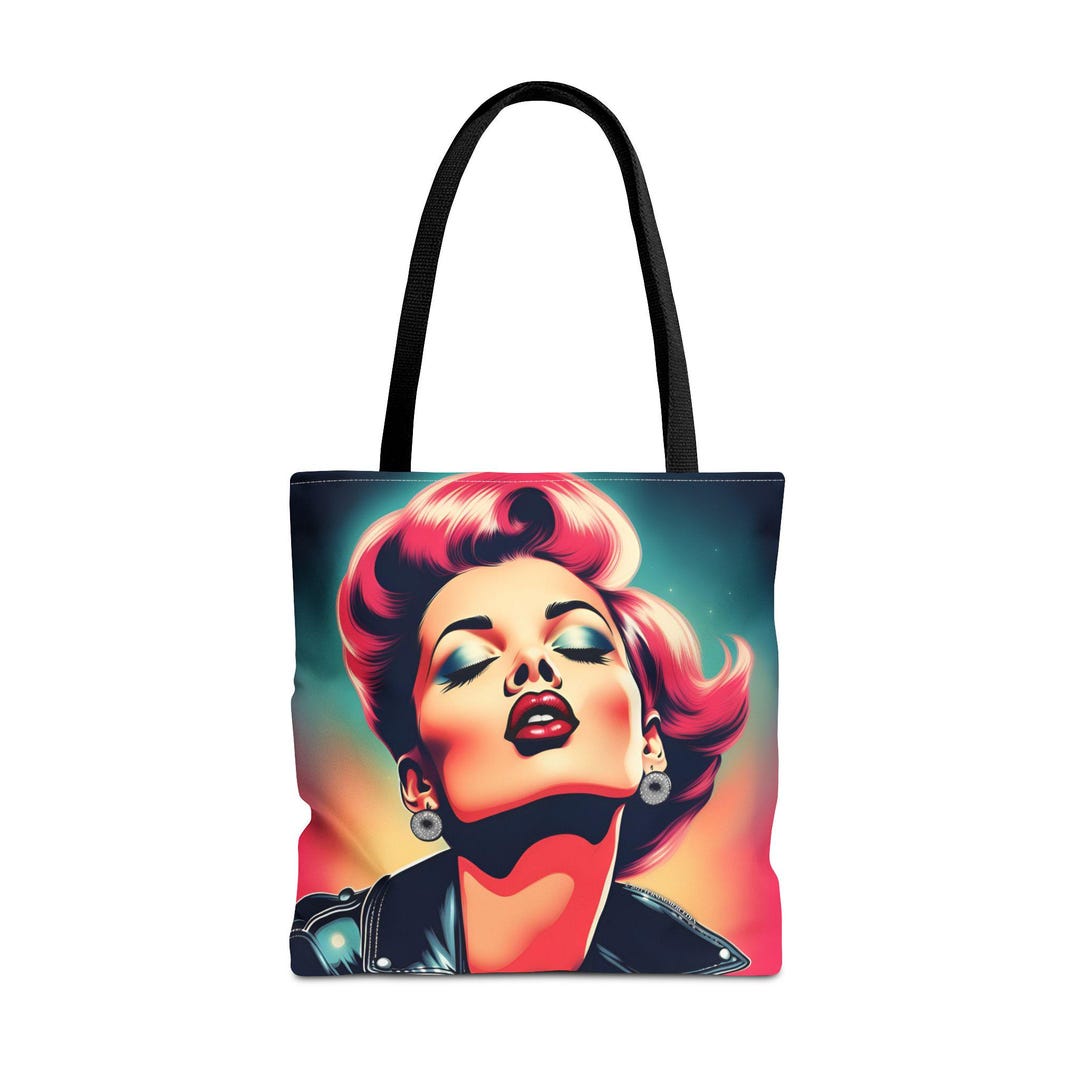 Punk Rock Pinups Rule Tote Bag: Series 3, Punk Retro Homage, Punk Rock ...