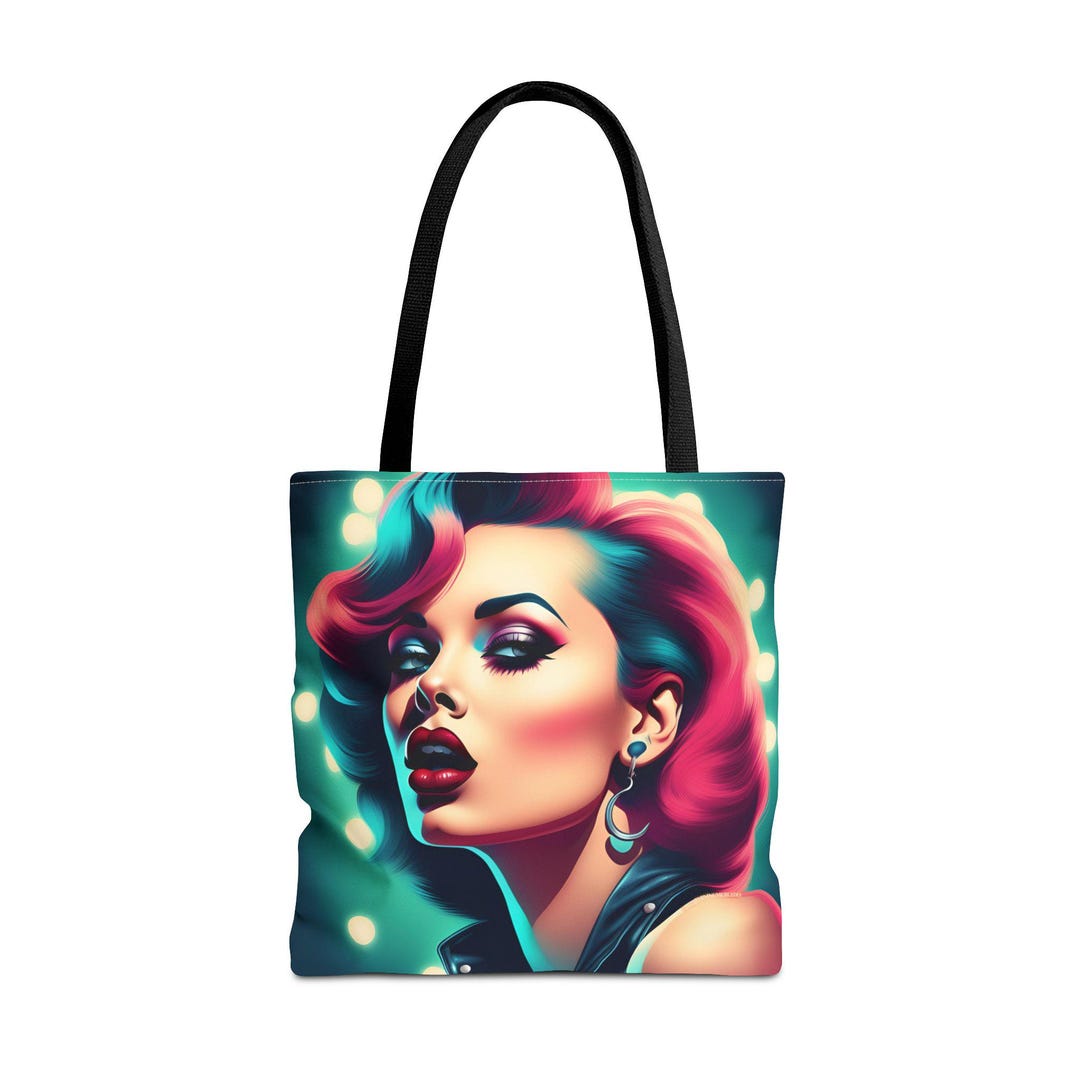 Punk Rock Pinups Rule Tote Bag: Series 18, Punk Retro Homage, Punk Rock ...
