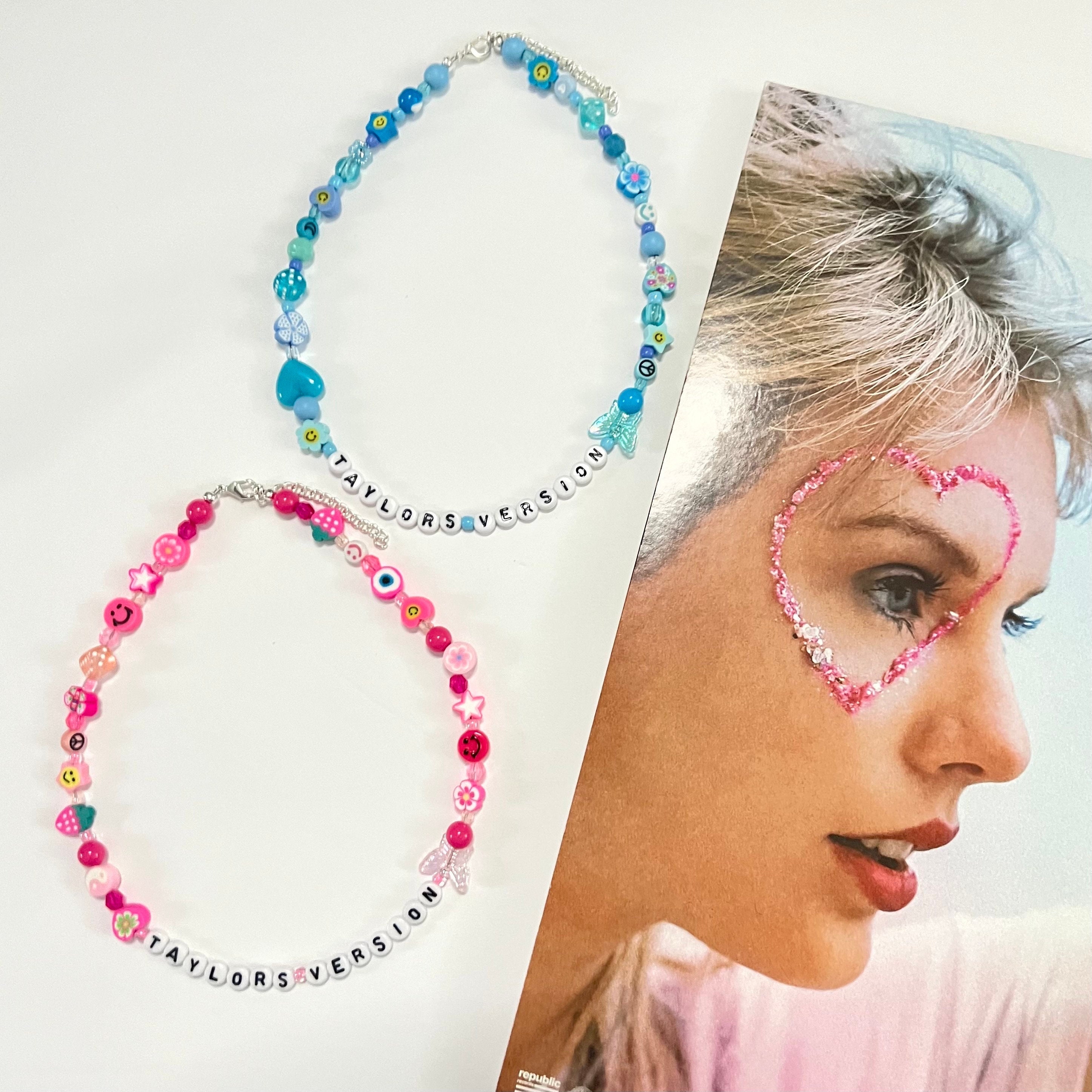 Taylors Version Choker I Y2K Inspired Beaded Necklace I Taylor - Etsy