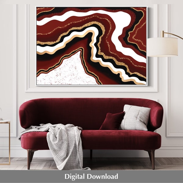 Burgundy Wall Art - Etsy