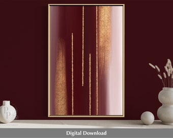 Burgundy Wall Art - Etsy
