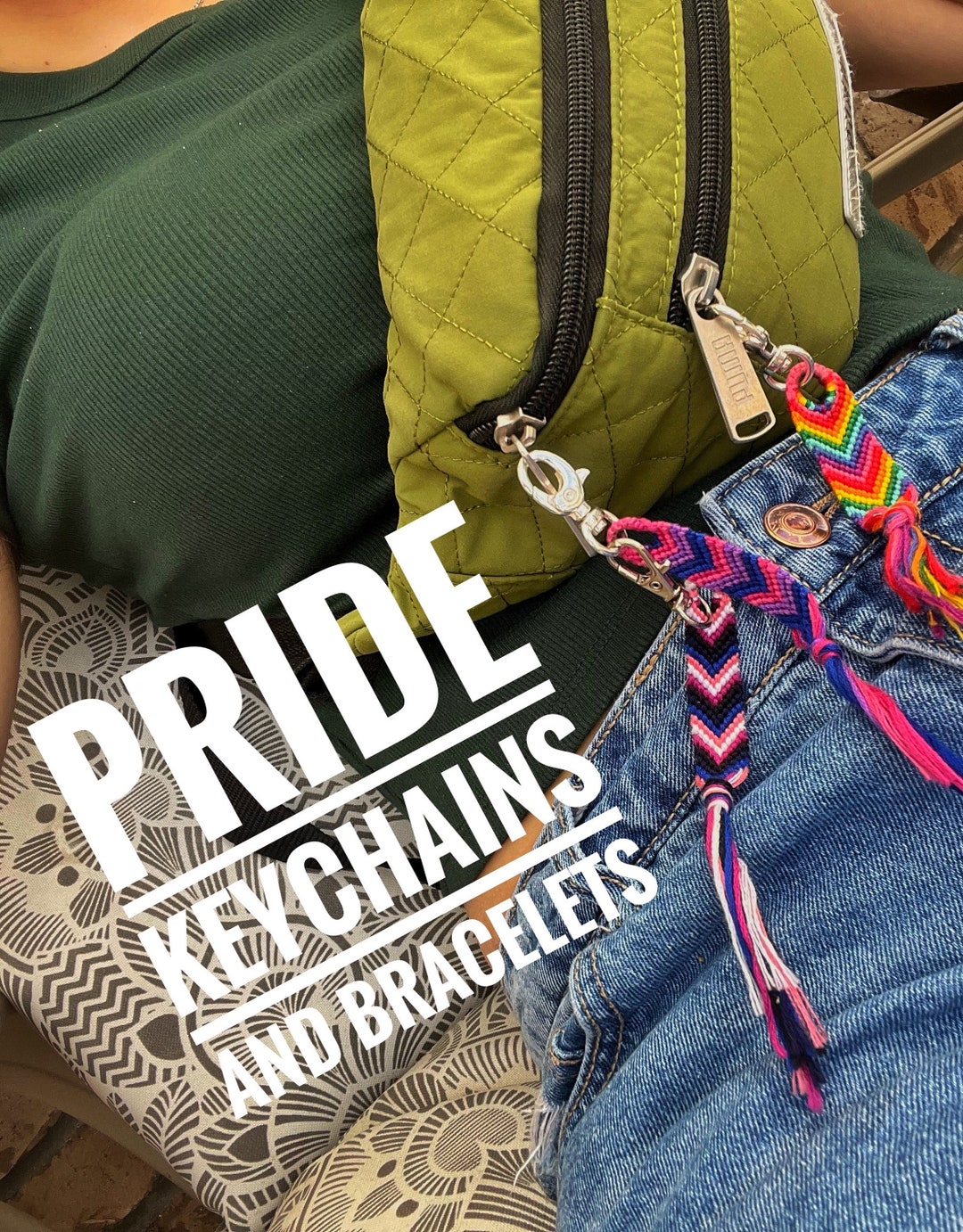 Pride Flag Keychains and Bracelets - Etsy