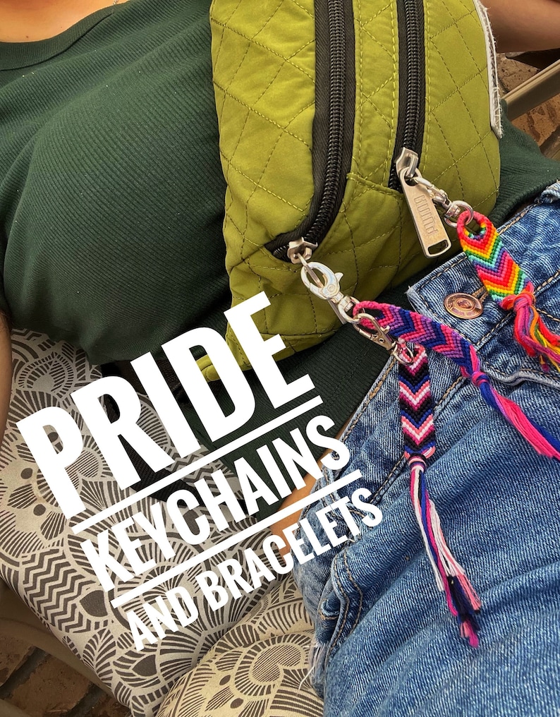 Pride Flag Keychains and Bracelets - Etsy