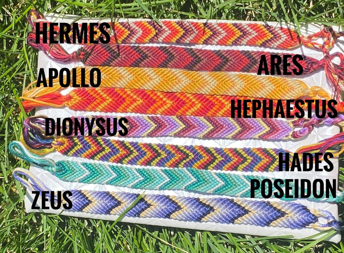 Greek God & Goddess Themed Handmade Woven Bracelets - Etsy
