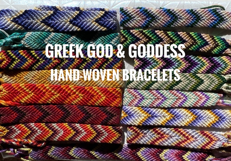 Greek God & Goddess Themed Handmade Woven Bracelets - Etsy