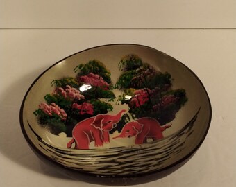 Hand Painted Coconut Art-flamingo Painting-original Artwork by Mj ...