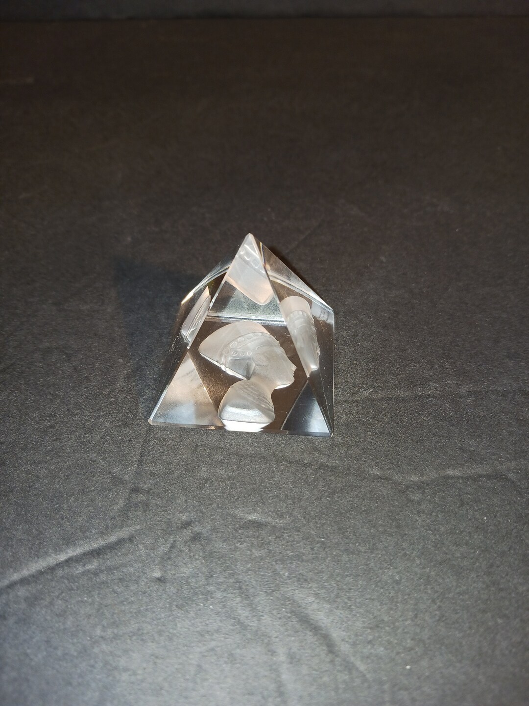Small Glass Pyramid With Egyptian Bust on Bottom - Etsy