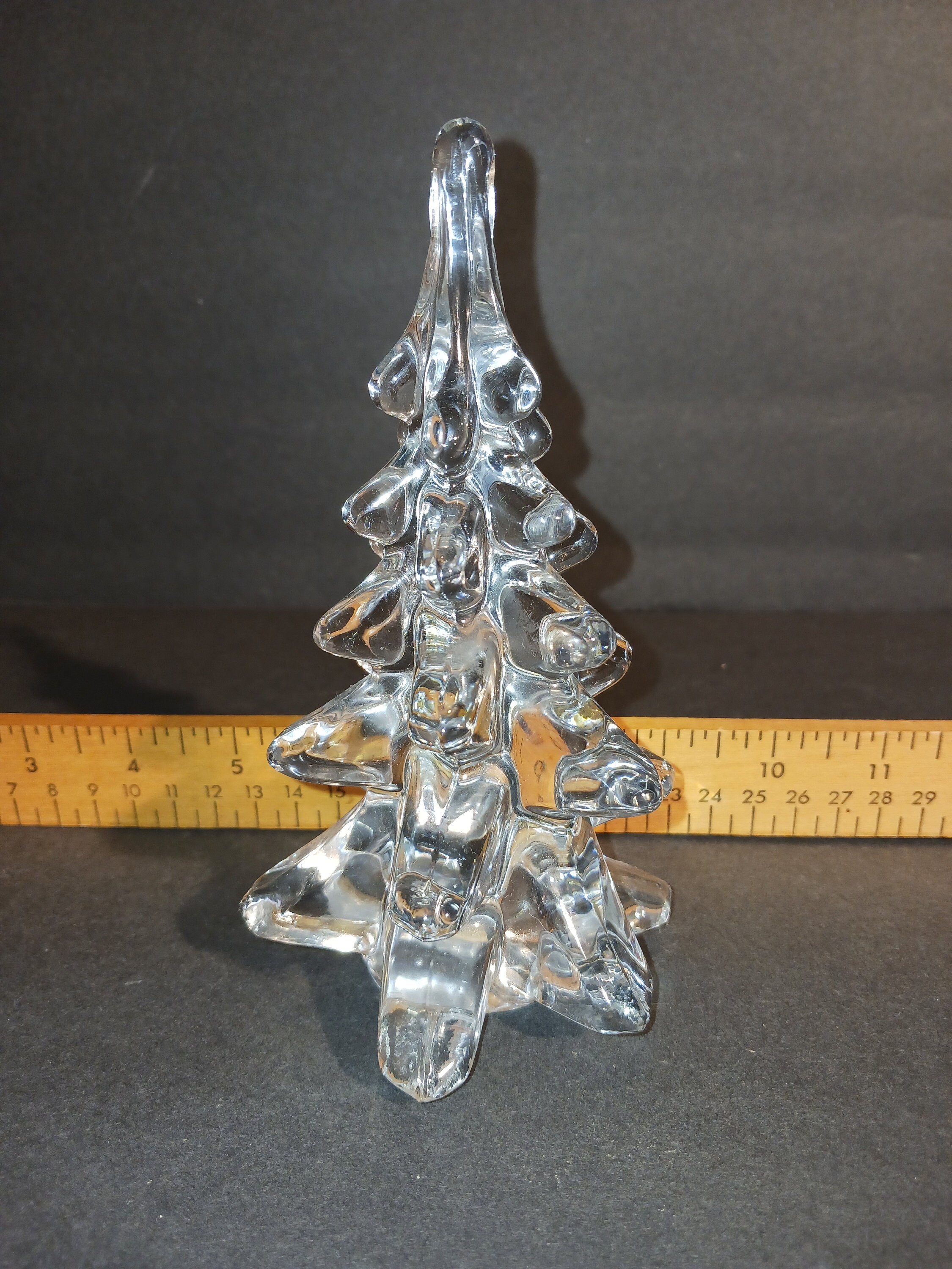 Vintage Clear Crystal Art Glass Tree - Etsy