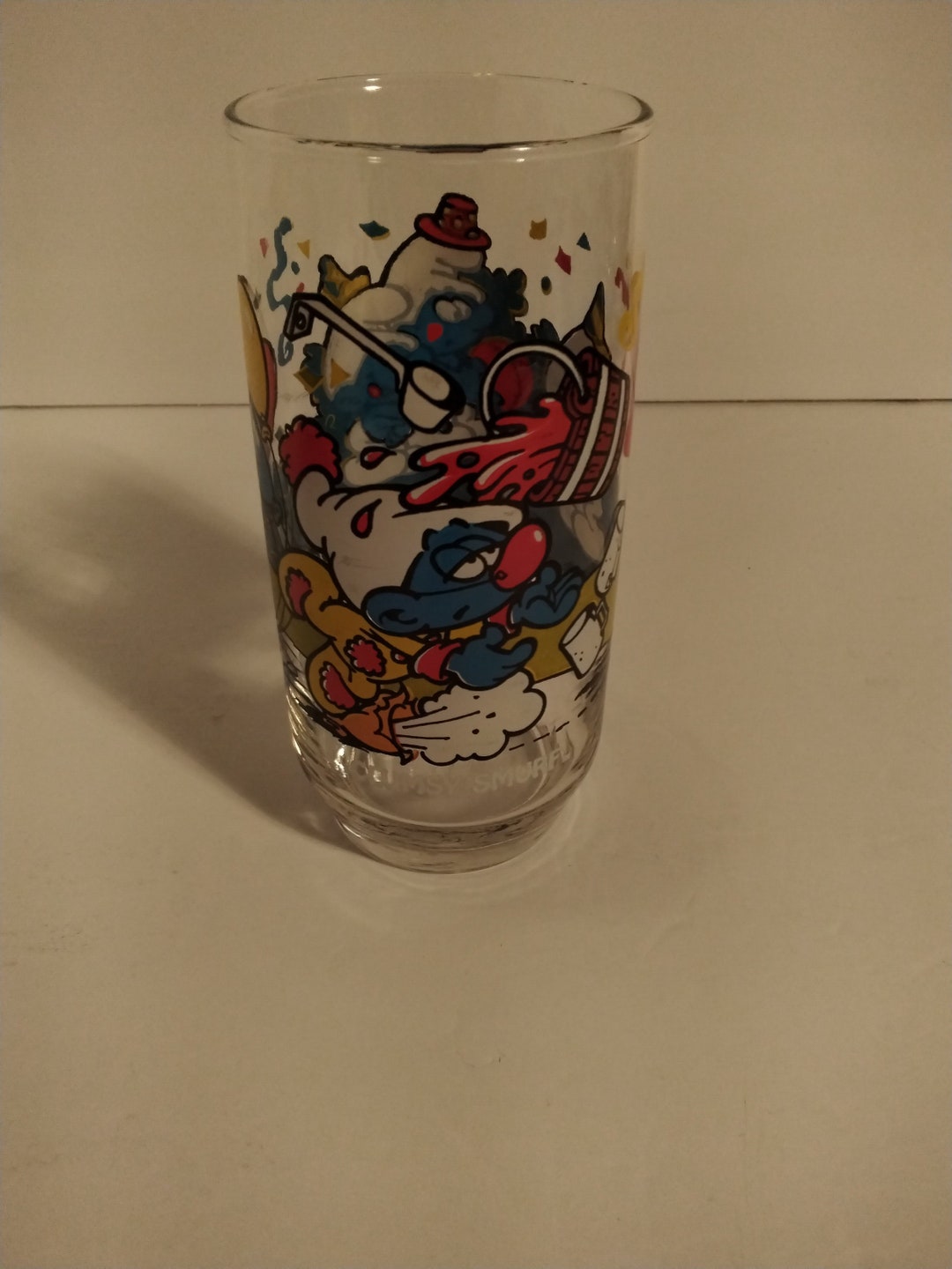 1983 Hardees Smurf Glass Clumsy Smurf - Etsy