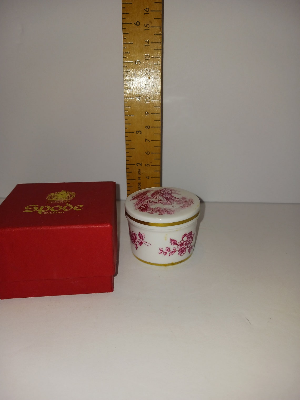 Spode Fine Bone China Pink Landscape Trinket Box - Etsy
