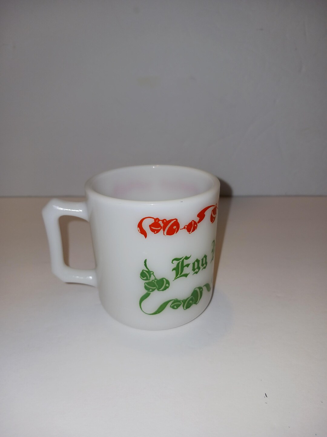 Hazel Atlas Milk Glass Jingle Bells Eggnog Mug - Etsy