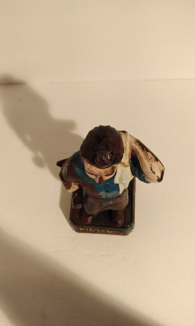 Antique *RARE* Cast Iron Blacksmith Doorstop or Statue - Etsy