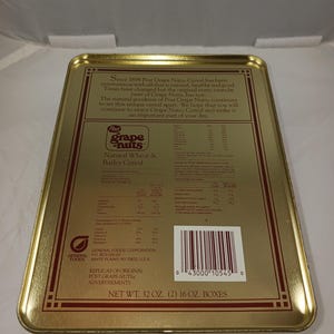 Vintage Grape-nuts Cereal Tin - Etsy