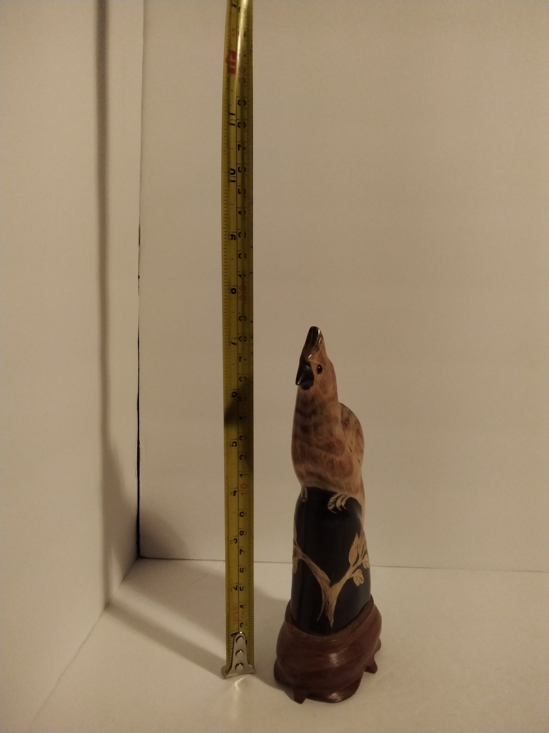Hand Carved Horn Parrot Figure - Etsy
