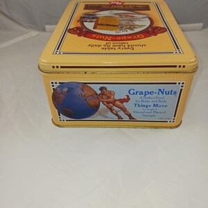 Vintage Grape-nuts Cereal Tin - Etsy