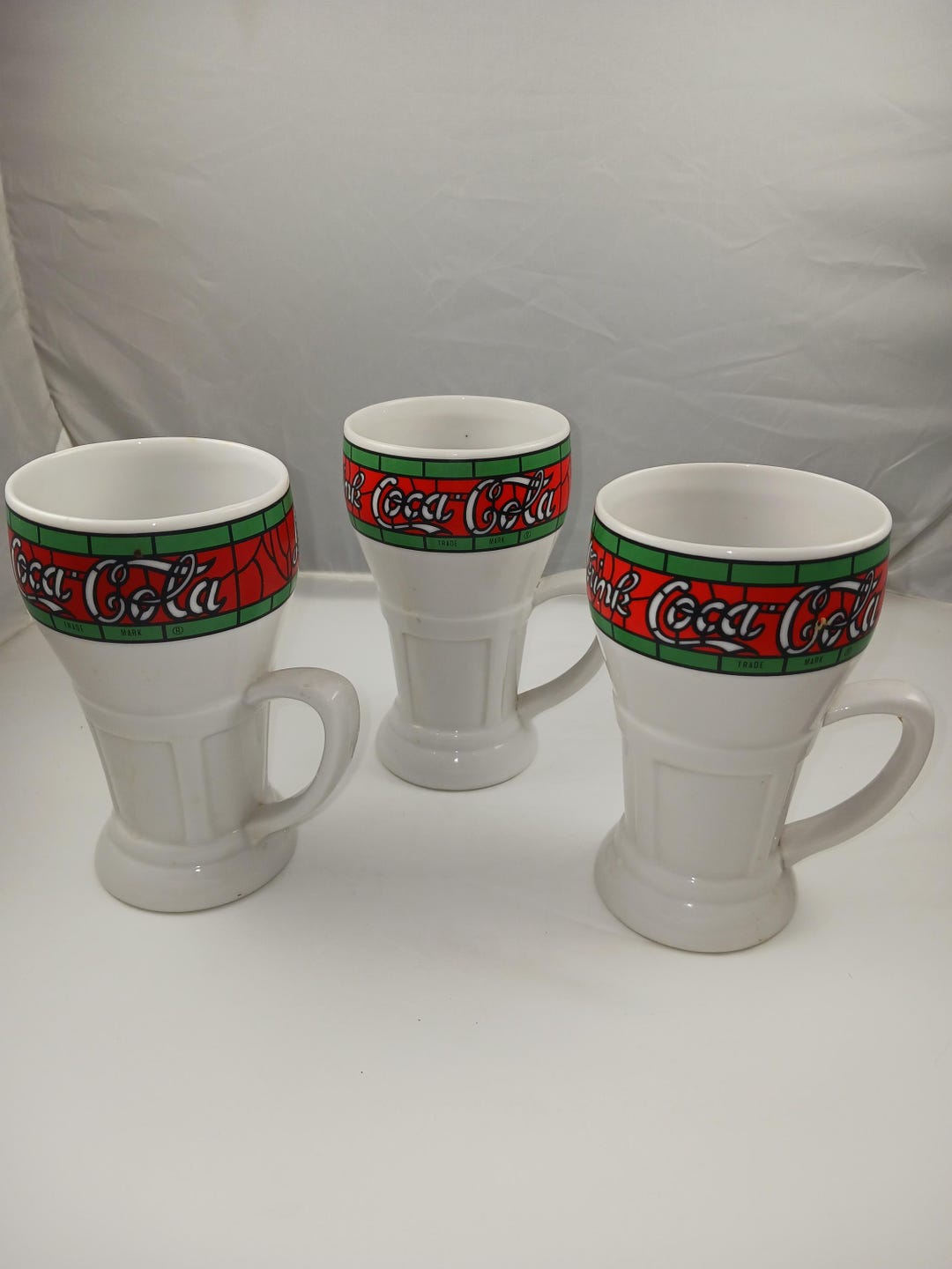 Mam Made Mugs Exclusive Coca-cola Mugs -- 3pc - Etsy