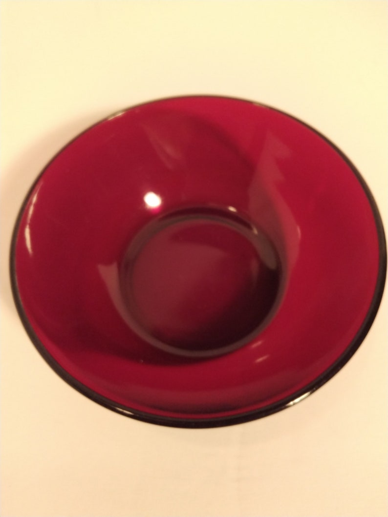 Vintage Ruby Red Small Bowl - Etsy