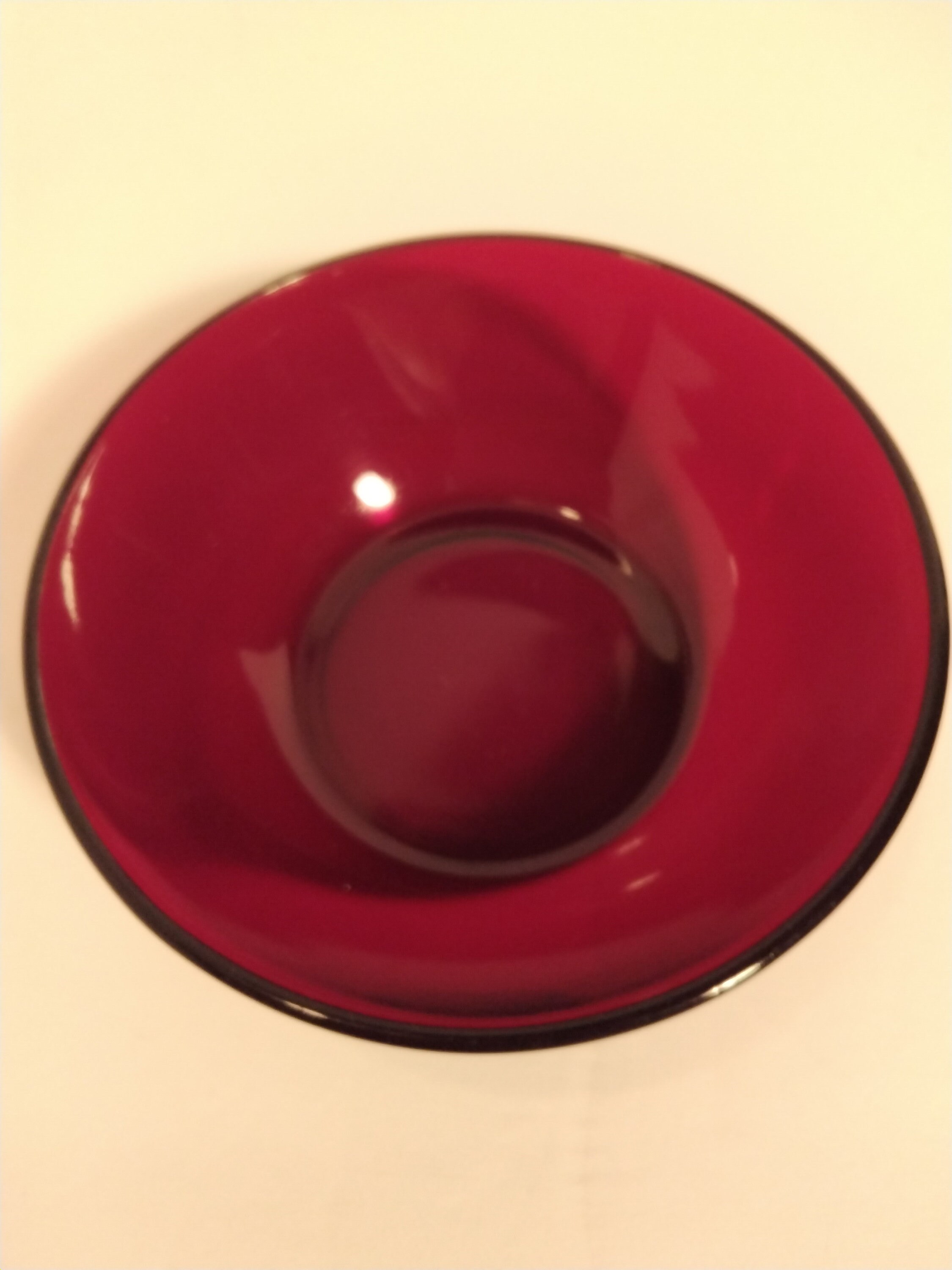 Vintage Ruby Red Small Bowl - Etsy