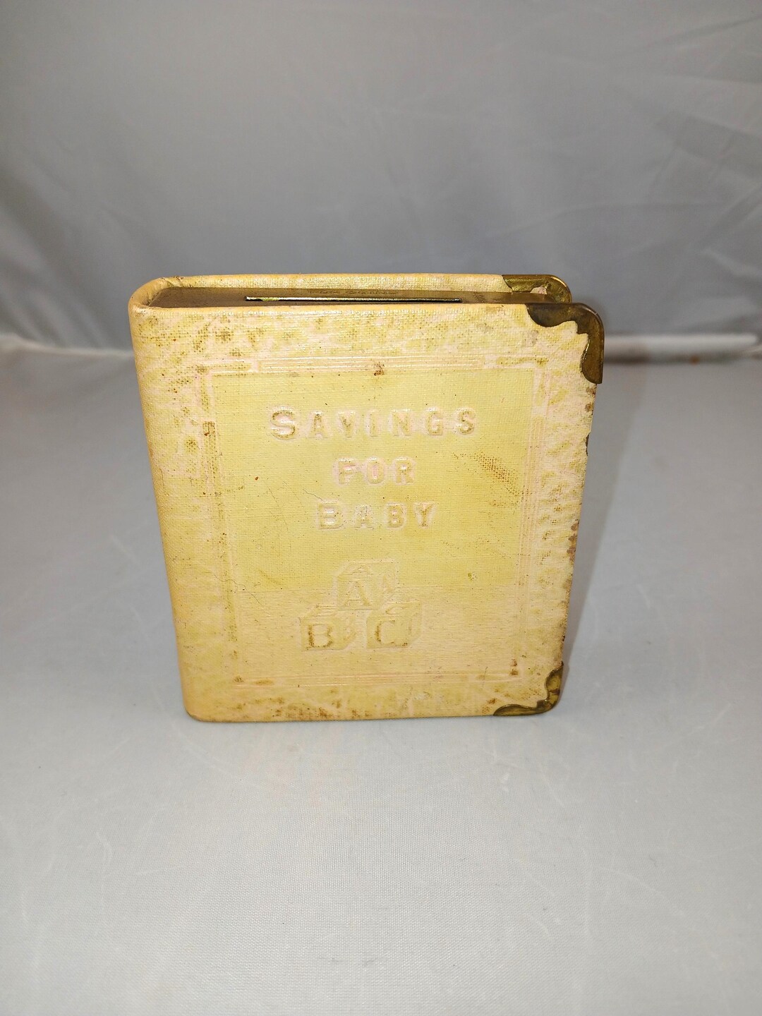 Saving for Baby Metal Baby Book Bank -- Zell Products - Etsy