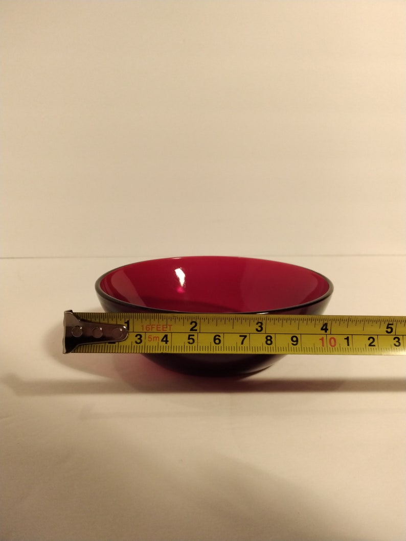 Vintage Ruby Red Small Bowl - Etsy