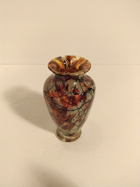 Angelo Fico Vase Hand Blown Signed - Etsy