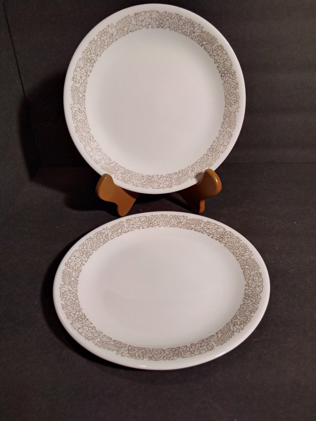 Corelle by Corning Plates Woodland Brown Design 2pc - Etsy