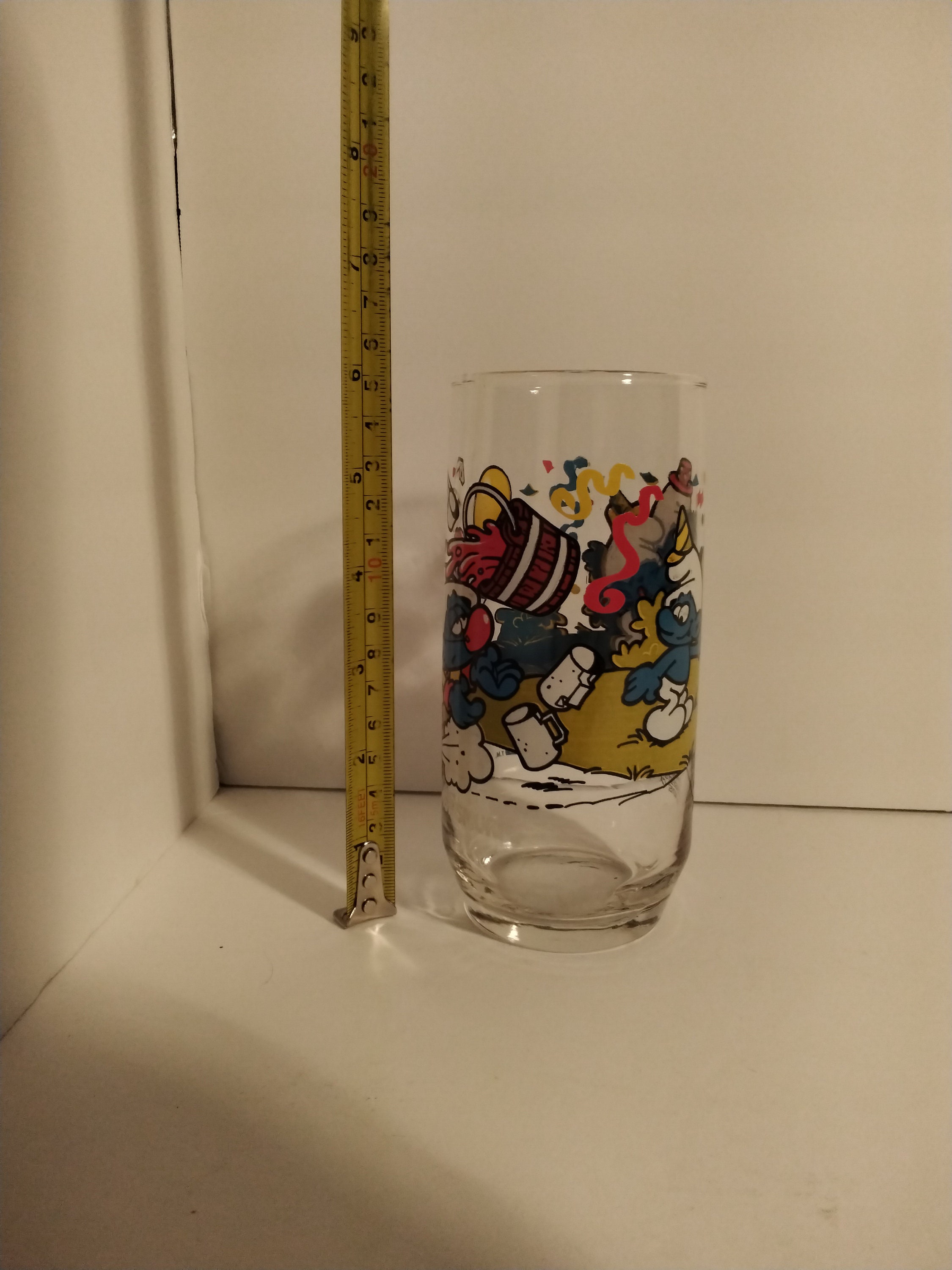 1983 Hardees Smurf Glass Clumsy Smurf - Etsy