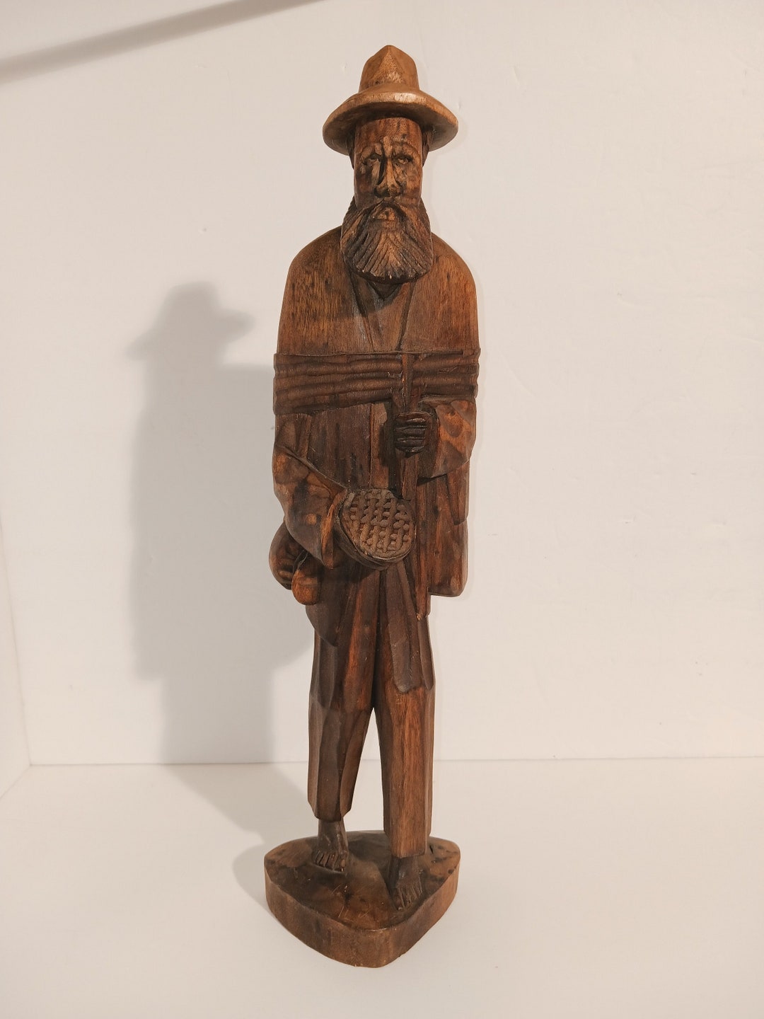 Wooden Folk Art Hobo Man -- Hand Carved - Etsy