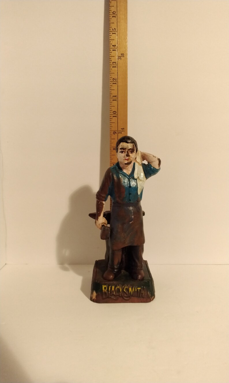 Antique RARE Cast Iron Blacksmith Doorstop or Statue - Etsy