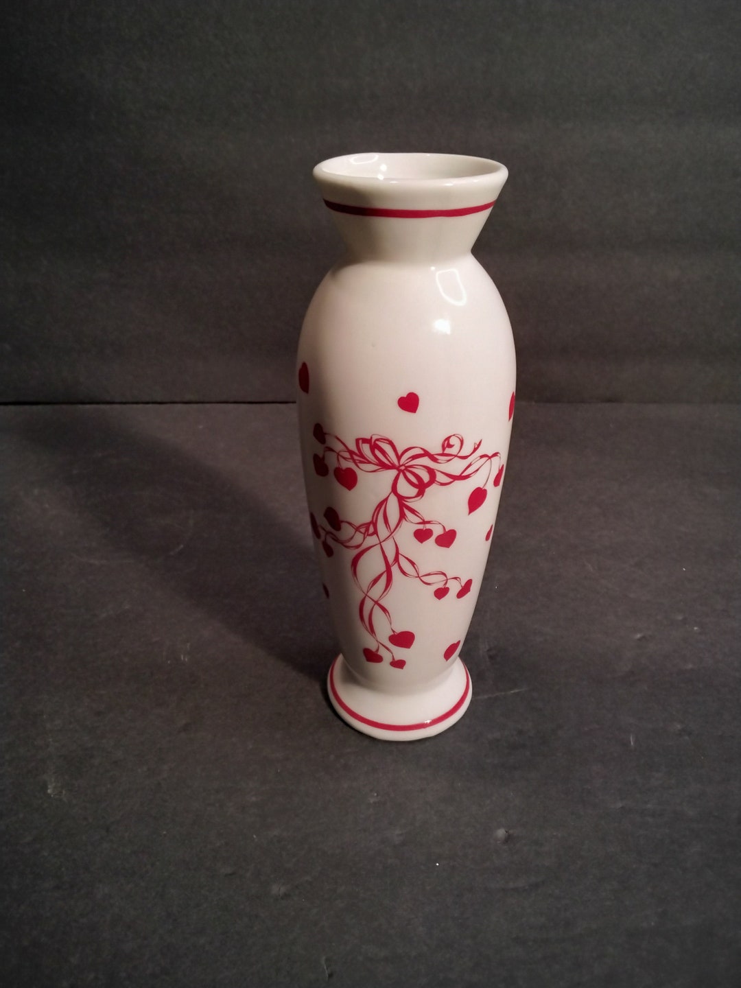 Lefton China Red Heart Sweet Heart Vase - Etsy