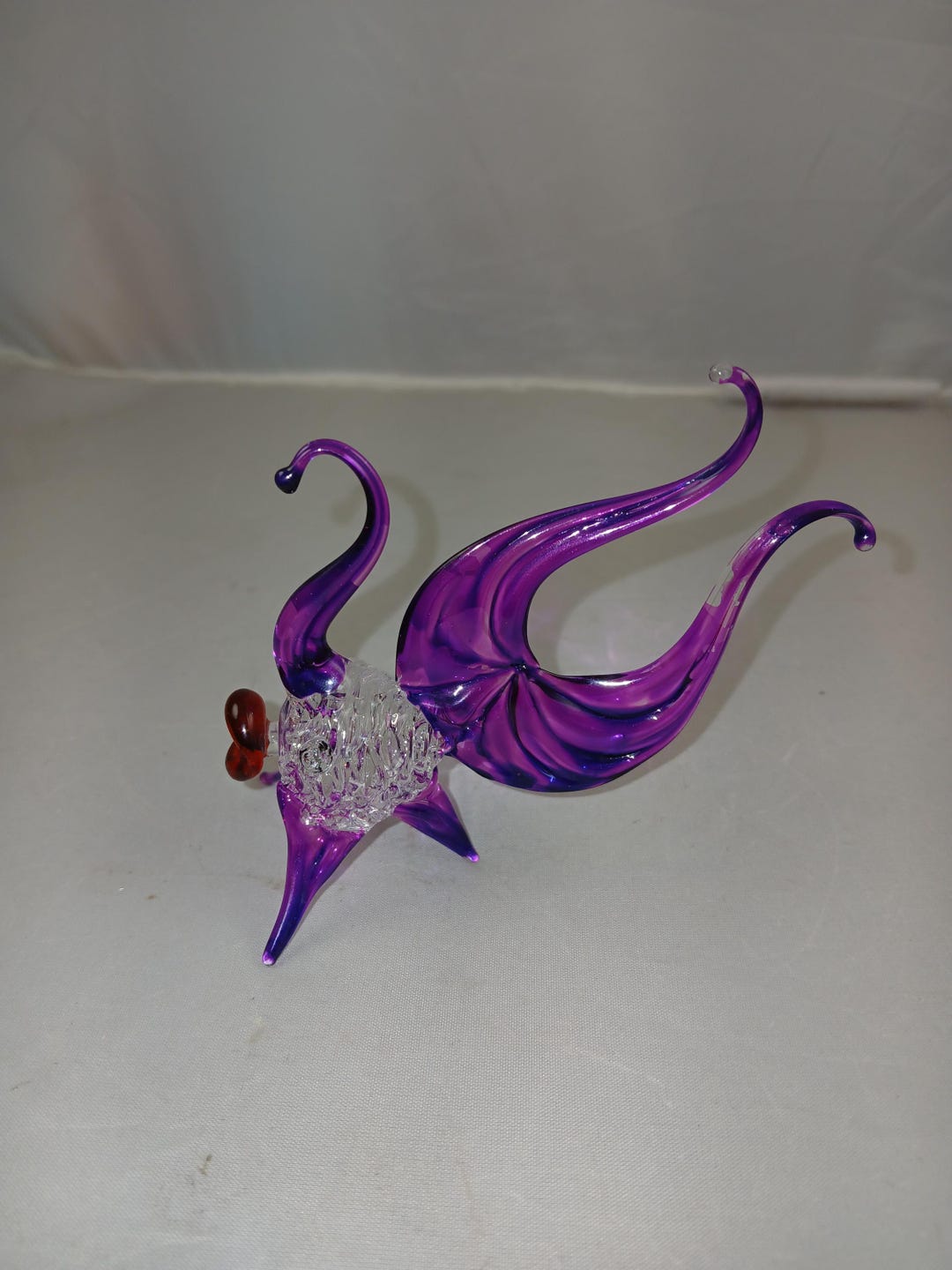Hand Made Glass Fish -- Purple Fins - Etsy
