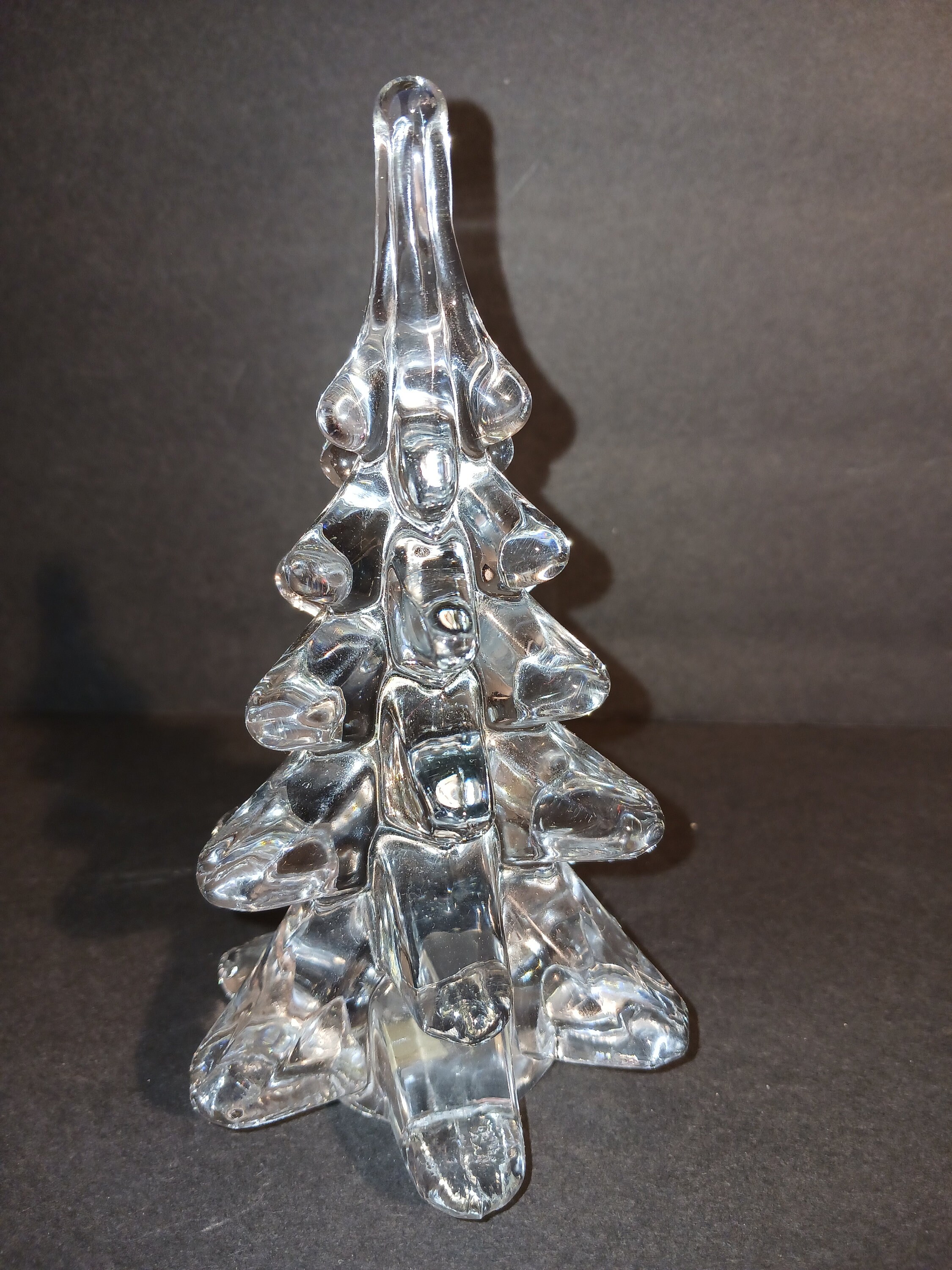 Vintage Clear Crystal Art Glass Tree - Etsy
