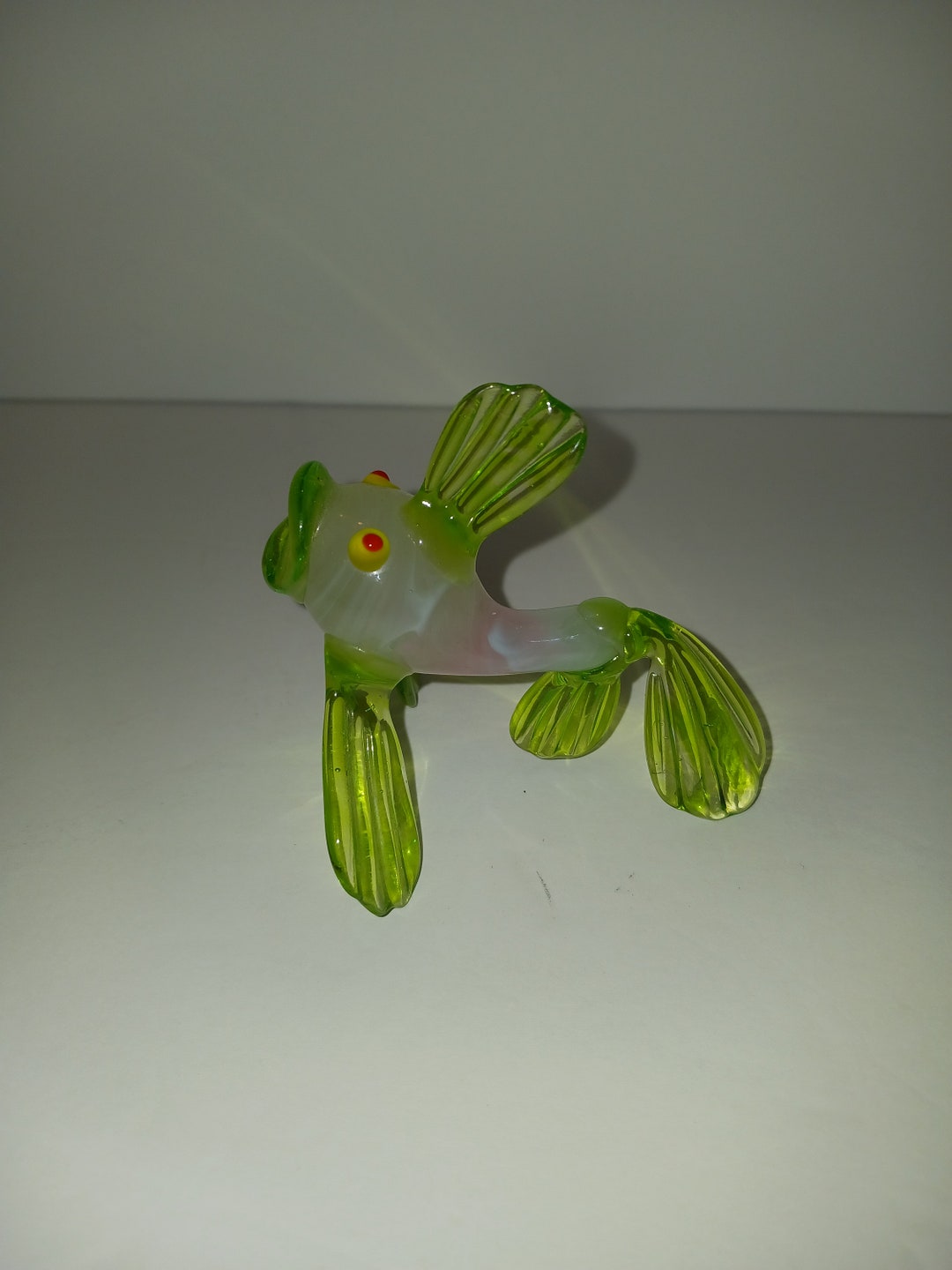 Hand Blown Slag Milk Glass Fish - Etsy