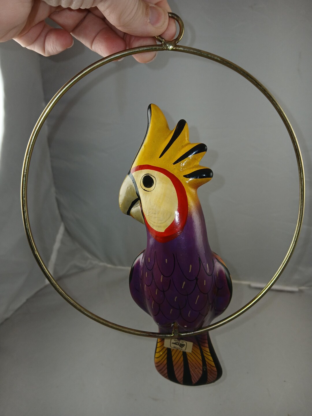 Vintage Mexican Pottery Parrot on A Loop -- Purple - Etsy